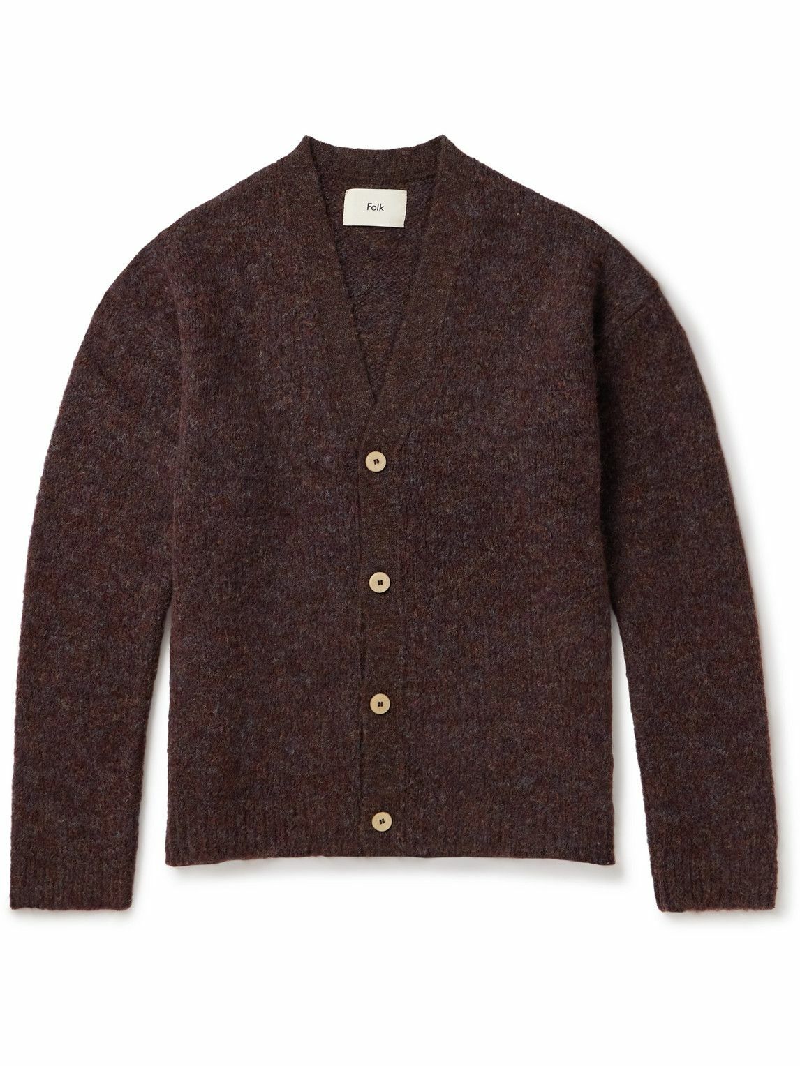 Folk - Signal Wool-Blend Cardigan - Brown Folk