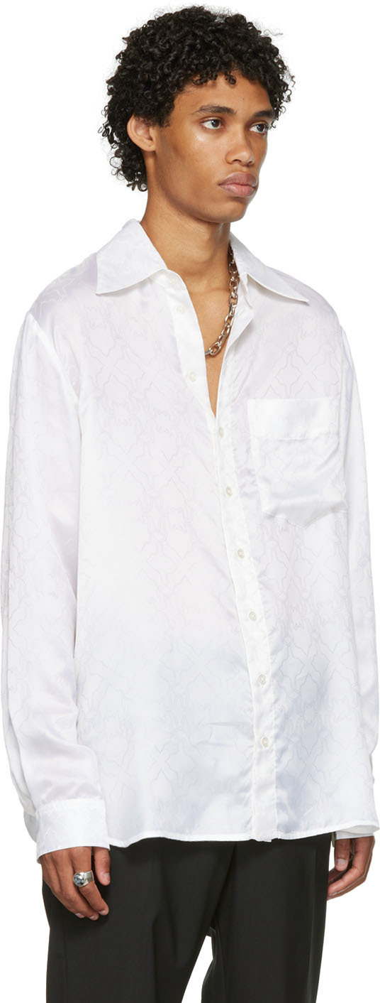 LU'U DAN White Damask Serpent Shirt LU'U DAN