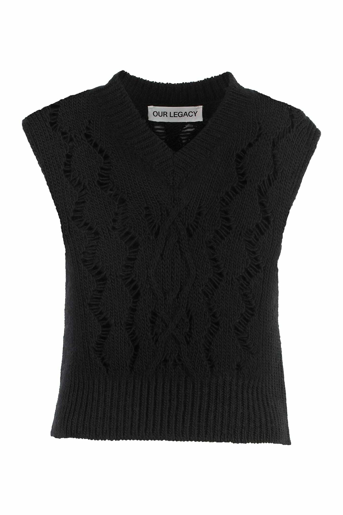 OUR LEGACY Gray Sonar V-Neck Sweater Our Legacy OUR LEGACY Gray Sonar V-Neck Sweater Our Legacy