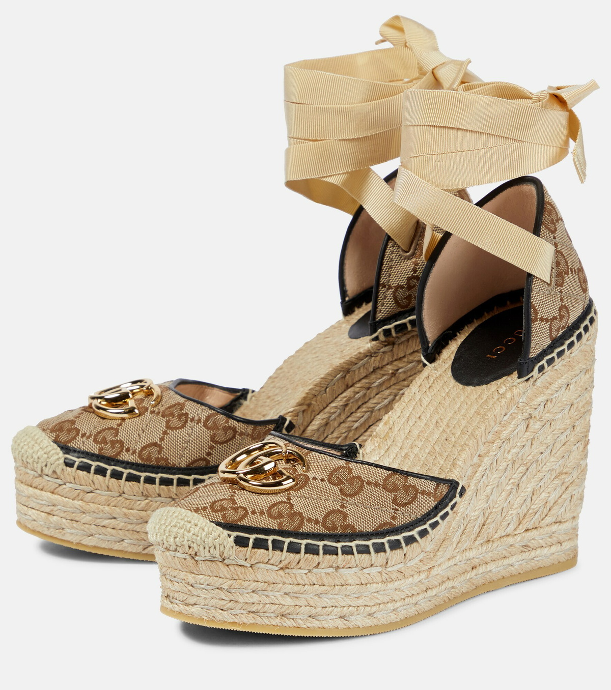 Gucci - GG canvas wedge espadrilles Gucci