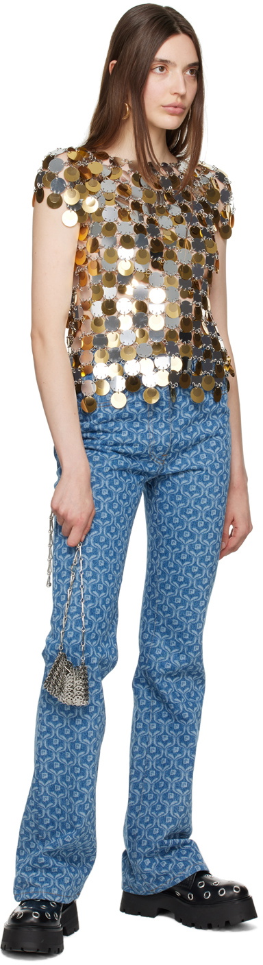 Paco Rabanne Blue Motif Jeans Paco Rabanne