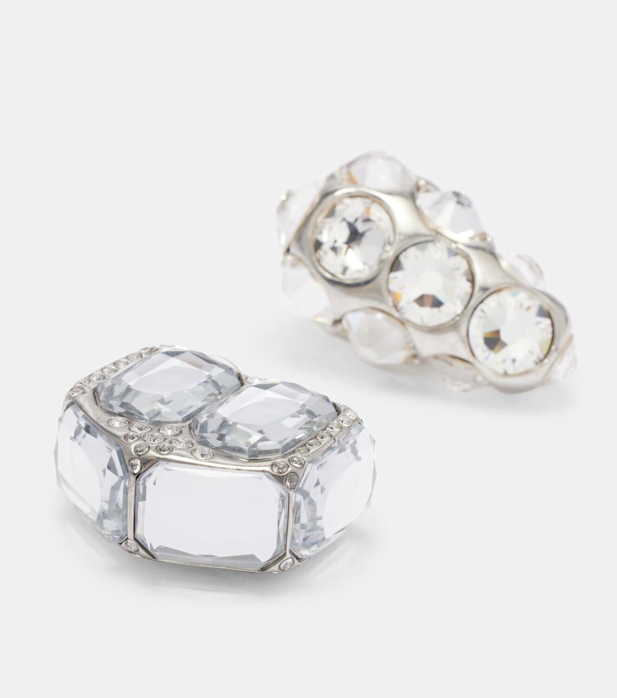 Acne Studios Asymmetric embellished earrings Acne Studios