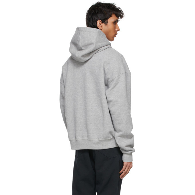 Rhude SSENSE Exclusive Grey Logo Cursive Hoodie Rhude