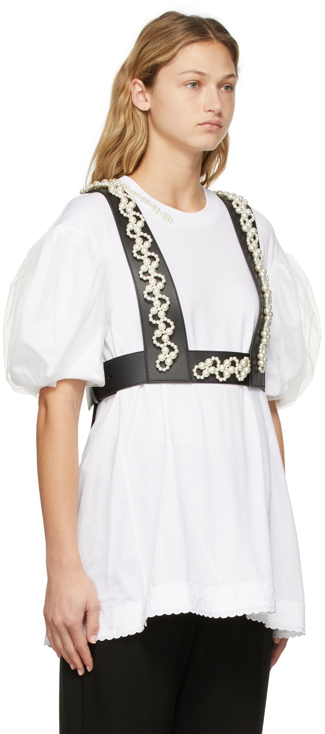 Simone Rocha Black Pearl Harness Belt Simone Rocha