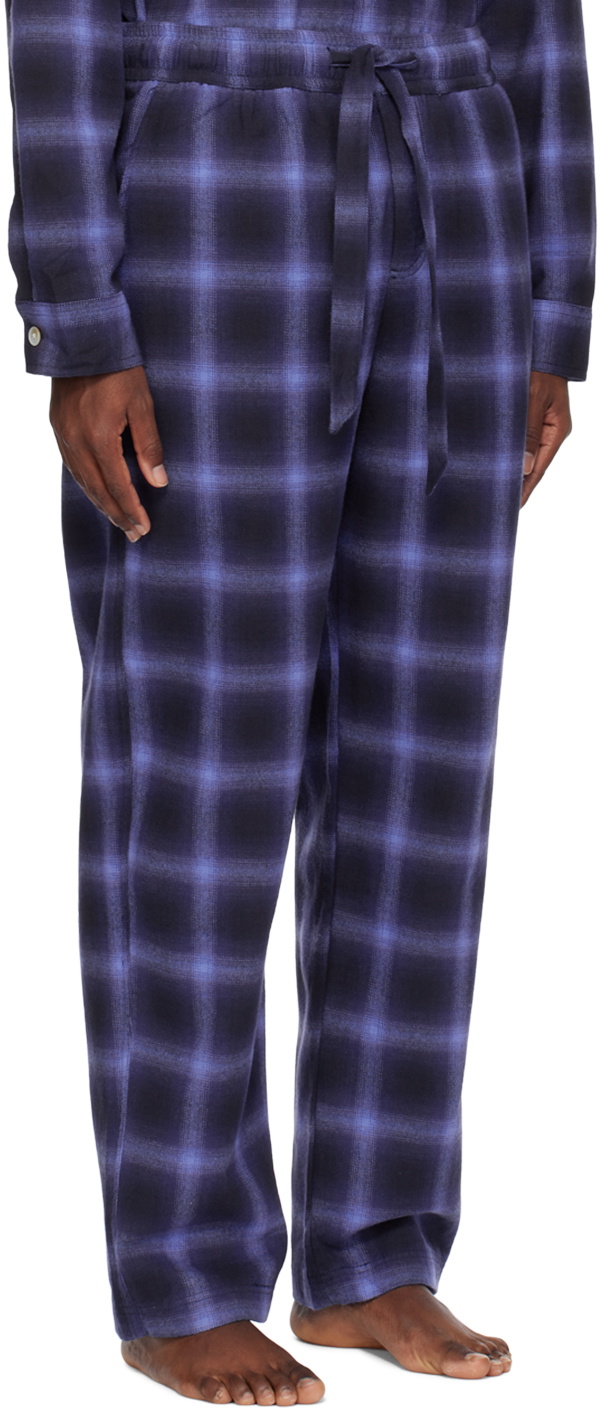 Tekla Navy Plaid Pyjama Pants Tekla Fabrics