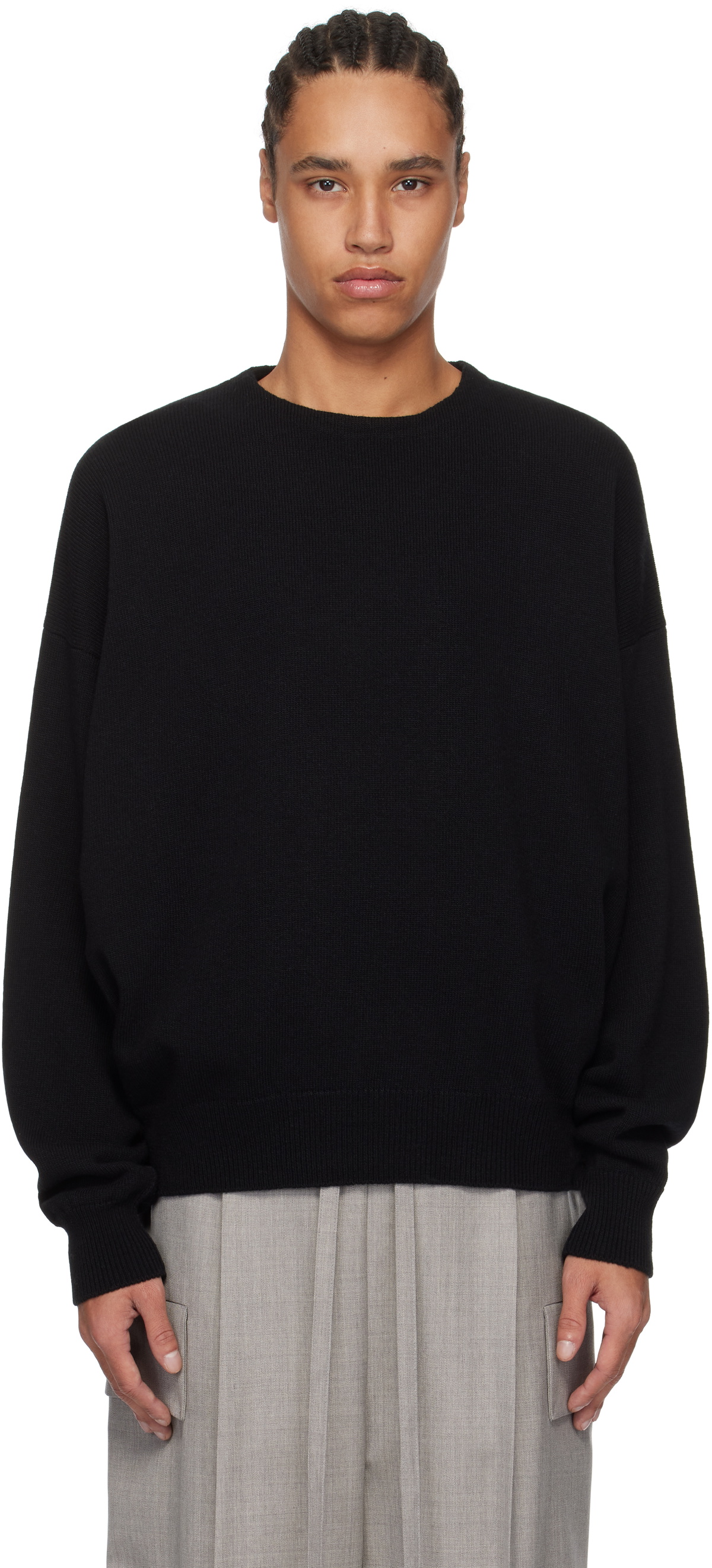 Fear of God Black Fine Knit Crewneck Sweater Fear Of God