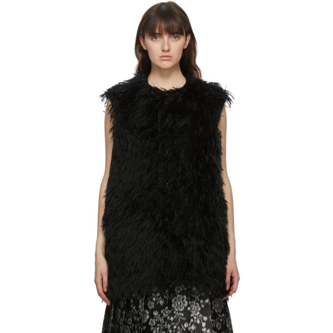 Tricot Comme des Garcons Black Shag Vest Tricot Comme des Garcons