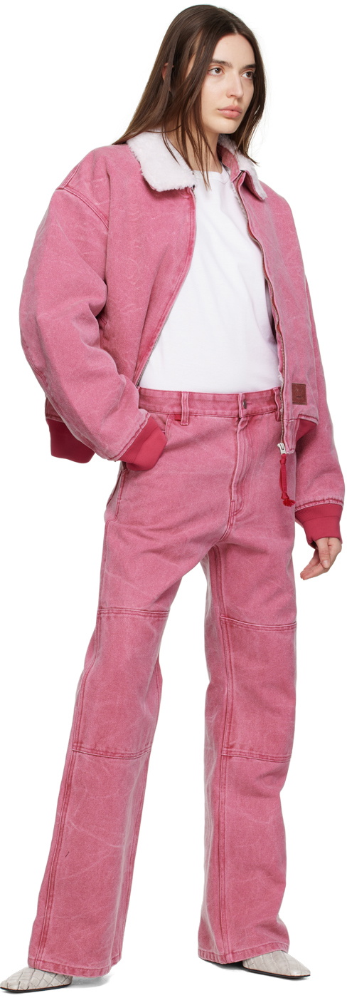 Acne Studios Pink Paneled Trousers Acne Studios