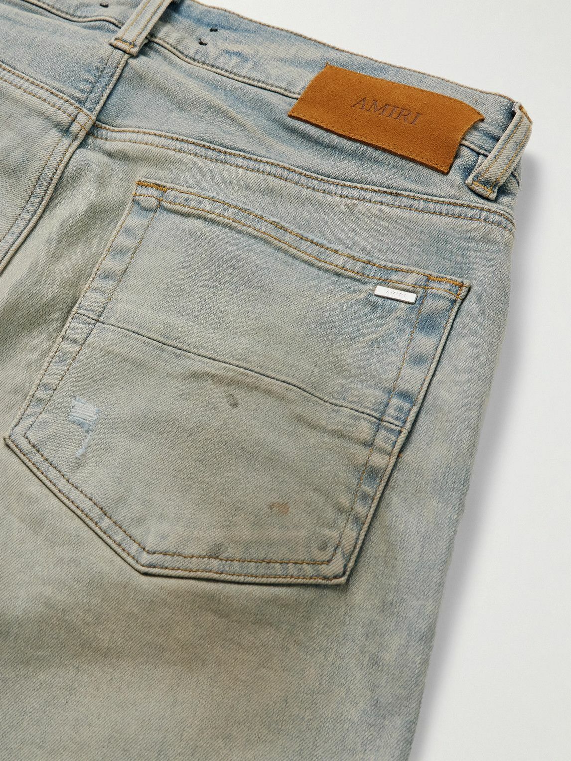 AMIRI - Stack Skinny-Fit Distressed Jeans - Blue Amiri