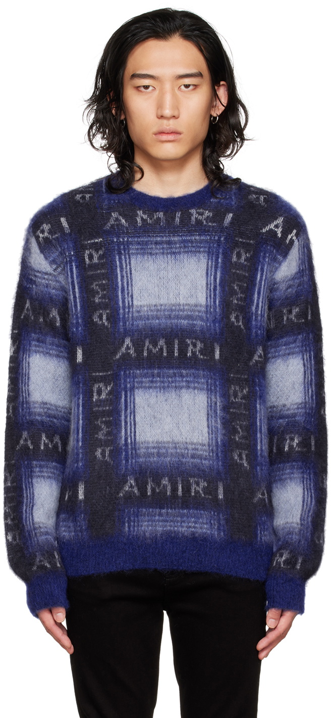AMIRI Blue Plaid Sweater Amiri