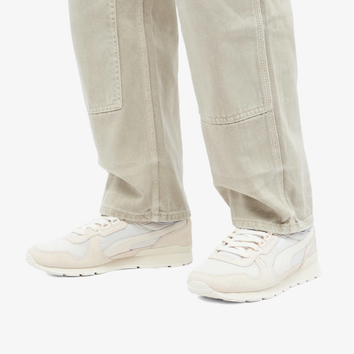 Puma Men's RX 737 Sneakers in Frosted Ivory/Puma White Puma