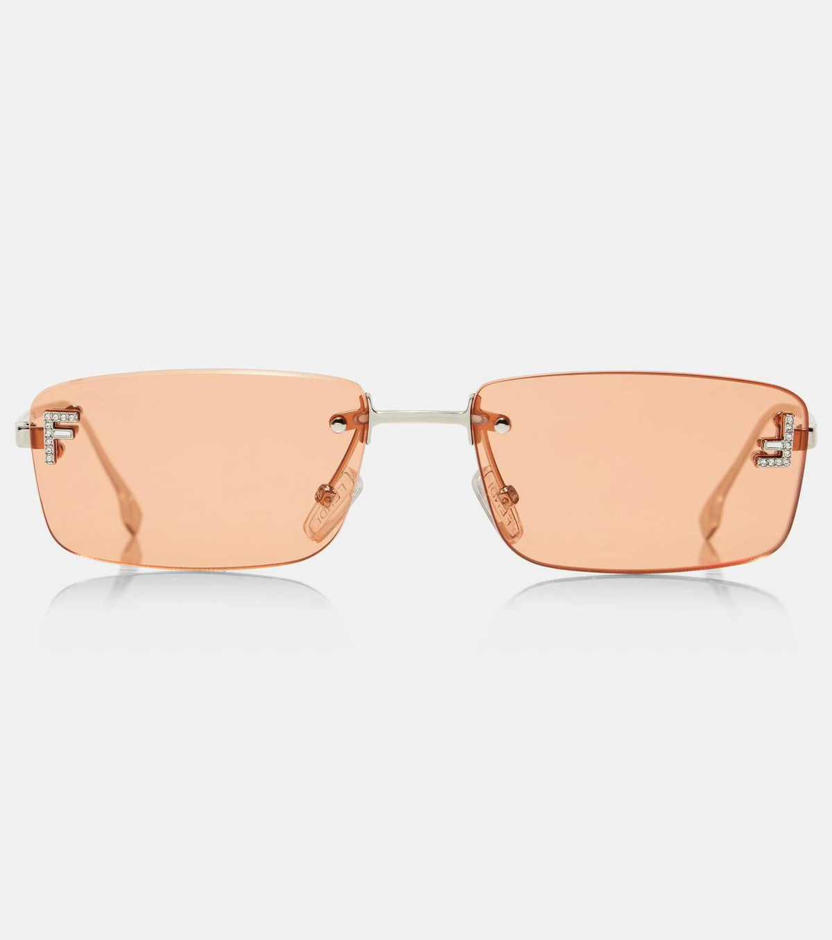 Fendi Fendi First Crystal rectangular sunglasses Fendi