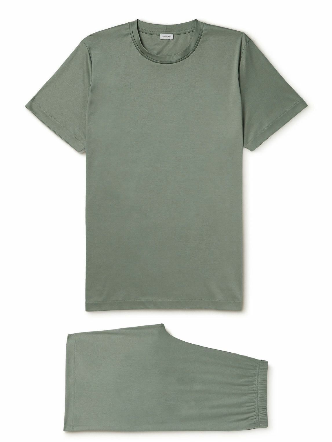 Zimmerli - Sea Island Cotton-Jersey Pyjama Set - Green Zimmerli