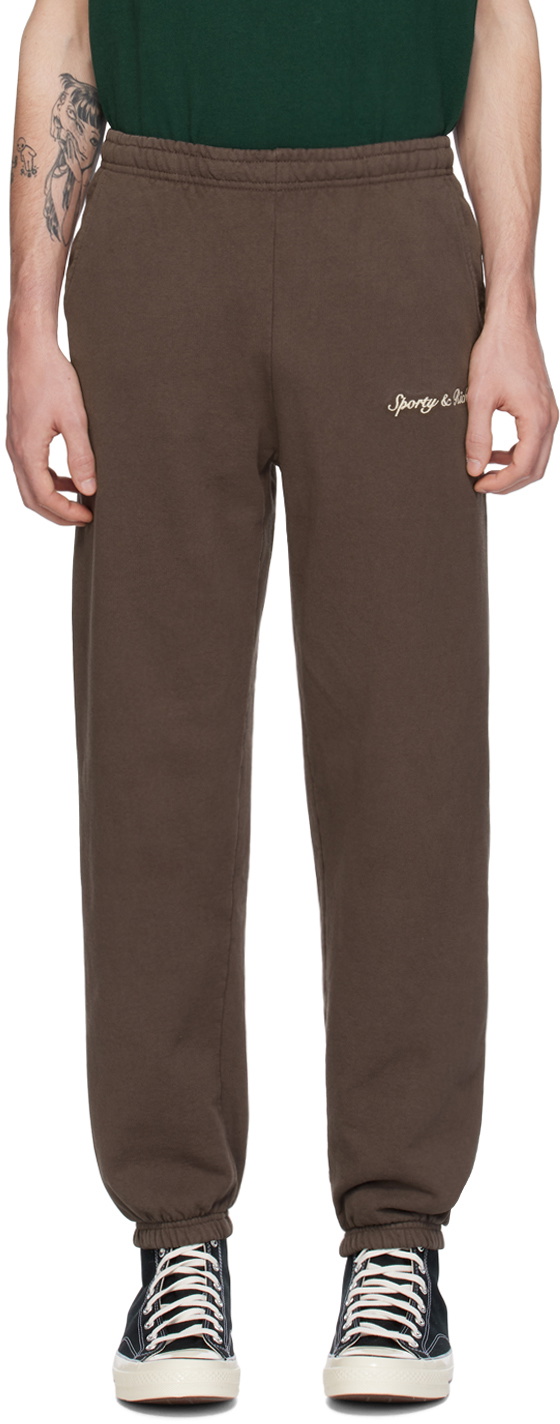 Sporty & Rich Brown Syracuse Sweatpants Sporty & Rich
