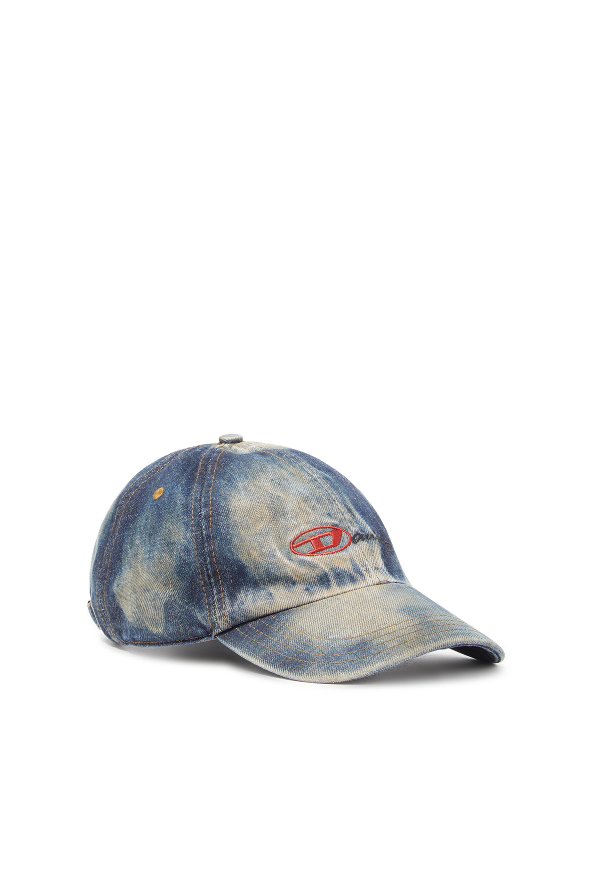 Diesel Baseball cap in dirty-effect denim - Caps - Unisex - Blue Diesel
