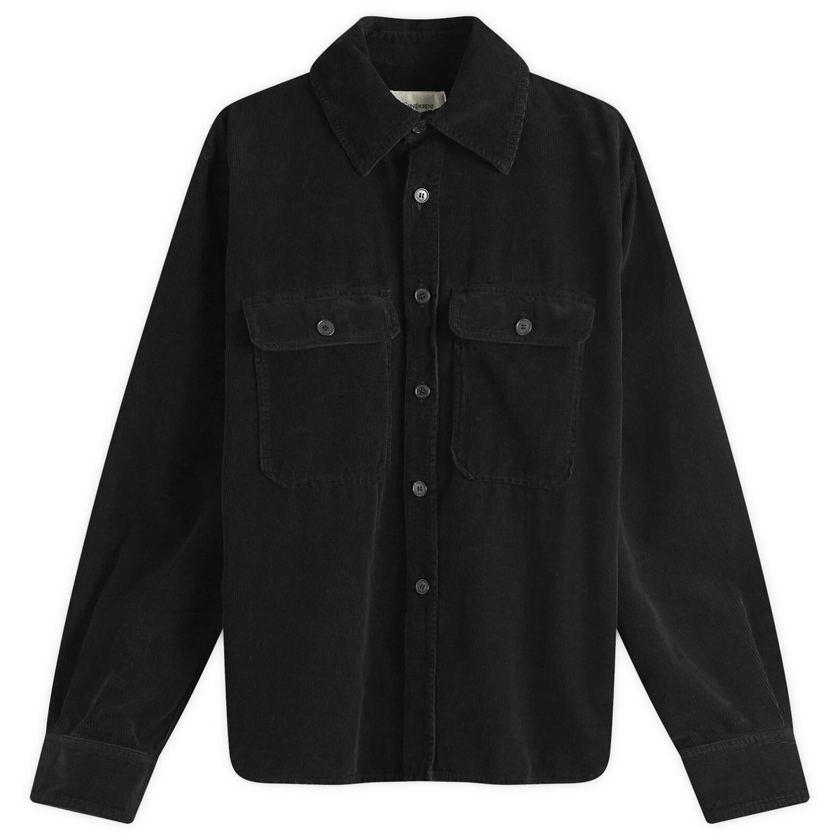 Saint Laurent Men's Corduroy Fall Overshirt in Deep Faded Black Saint ...