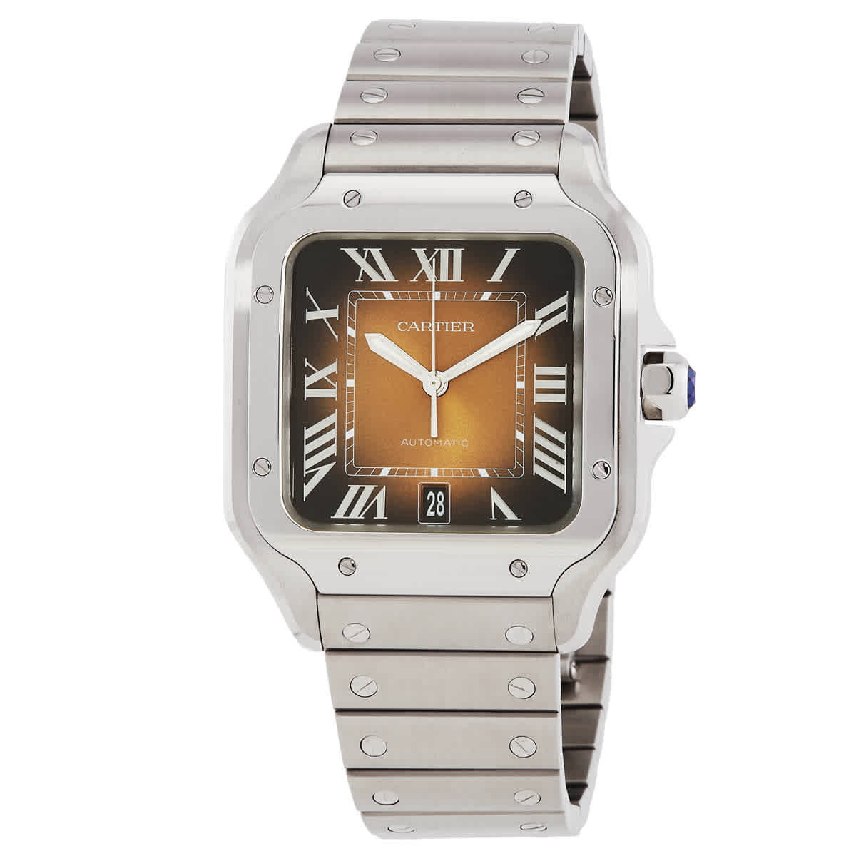 Cartier Santos Large Model Automatic Brown Dial Watch WSSA0064 Cartier