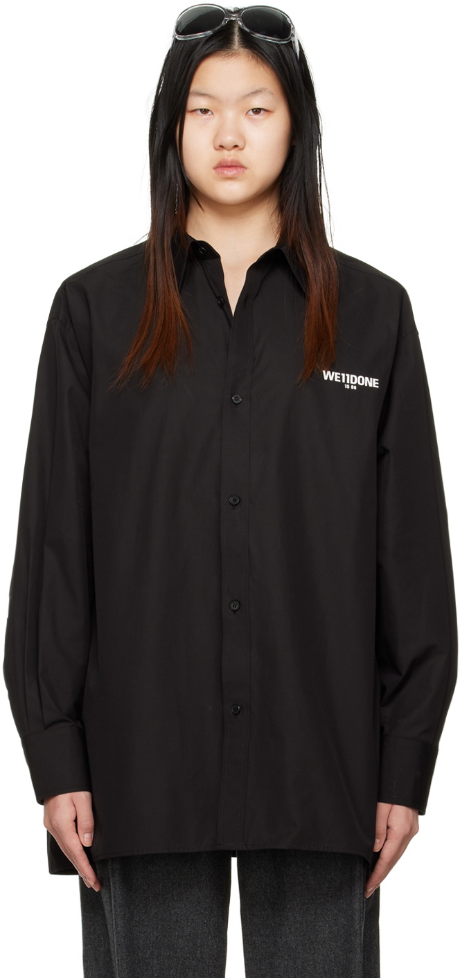 We11done Black Printed Shirt We11done