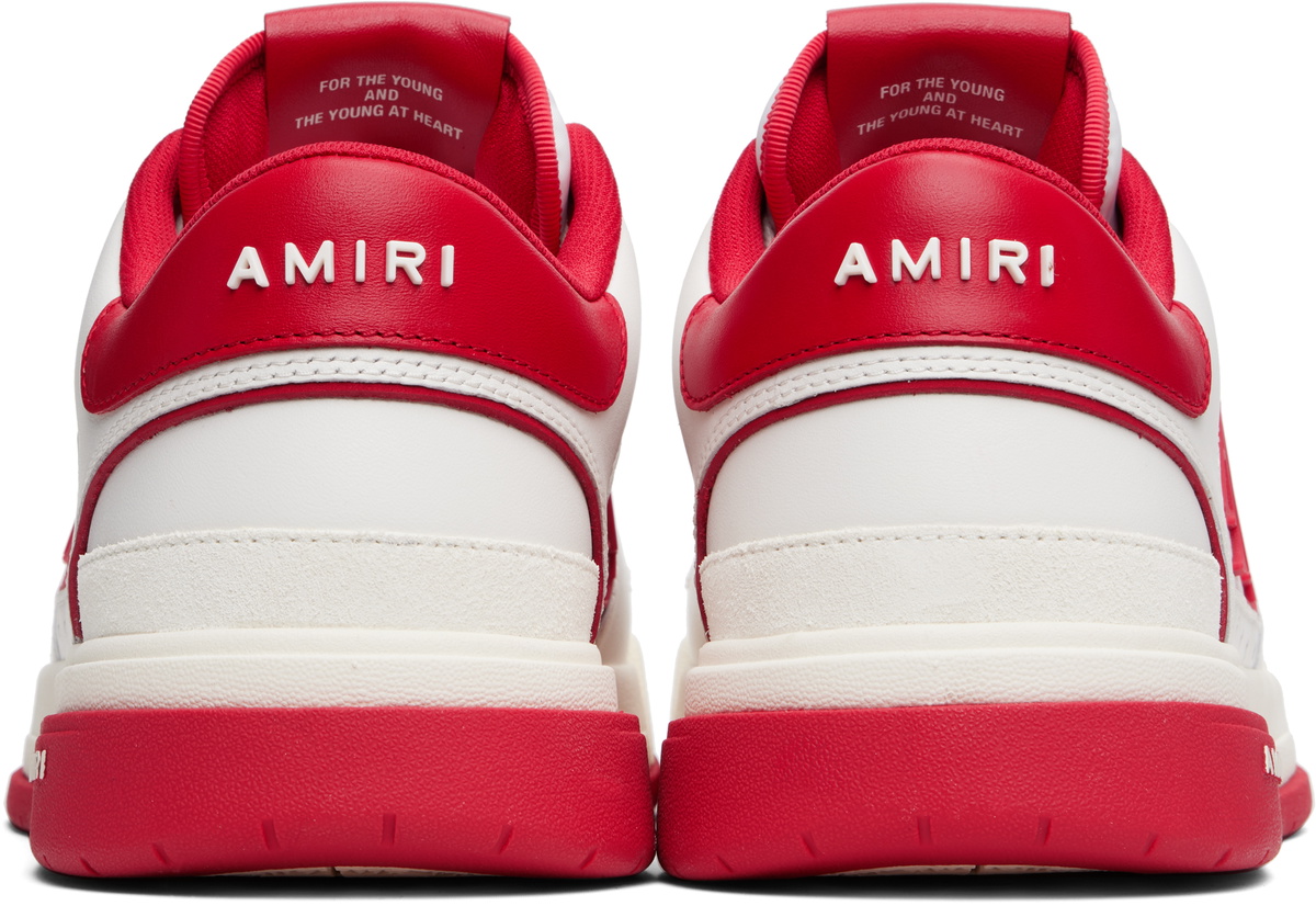 AMIRI White & Red Classic Low Sneakers Amiri
