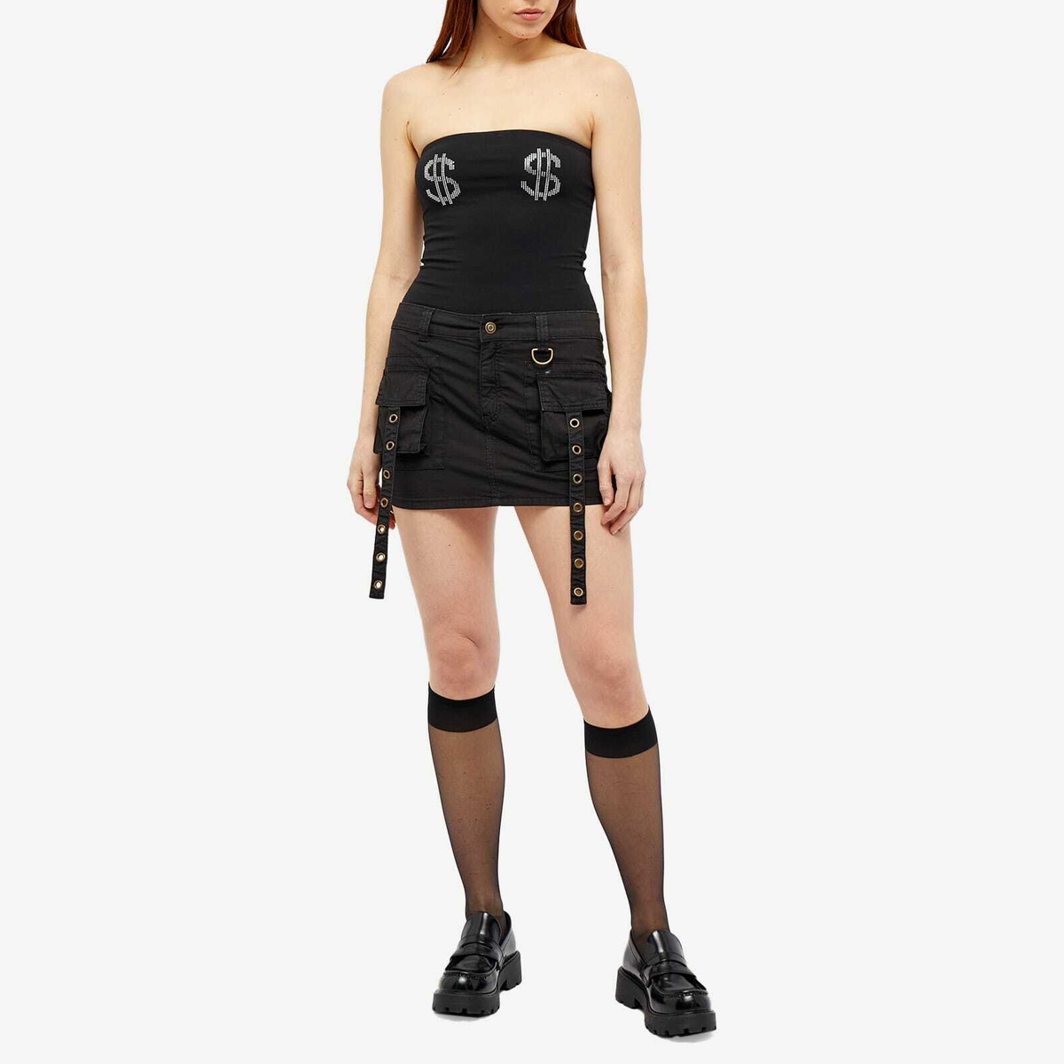 AVAVAV Women's Dollar Embellished Bandeau Bodysuit in Dusk AVAVAV