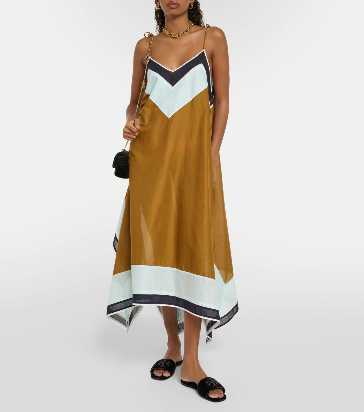 Tory Burch Eleanor pavé velvet slides Tory Burch