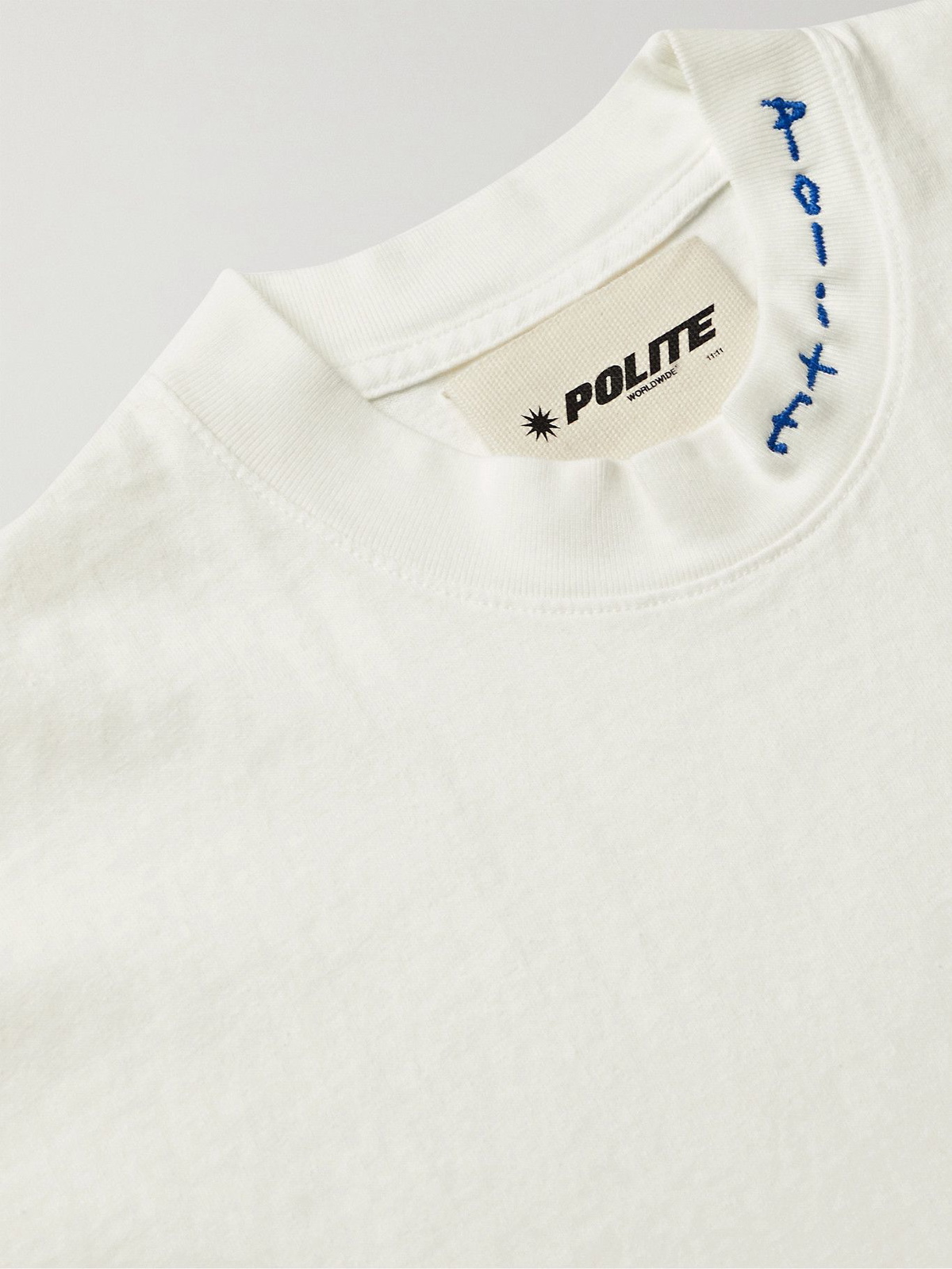 POLITE WORLDWIDE® - Utopia Logo-Embroidered Printed Cotton-Jersey T ...
