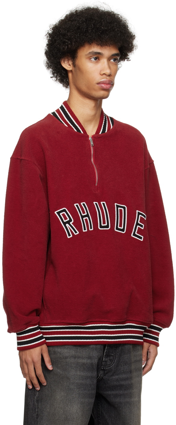 Rhude Red Varsity Sweater Rhude