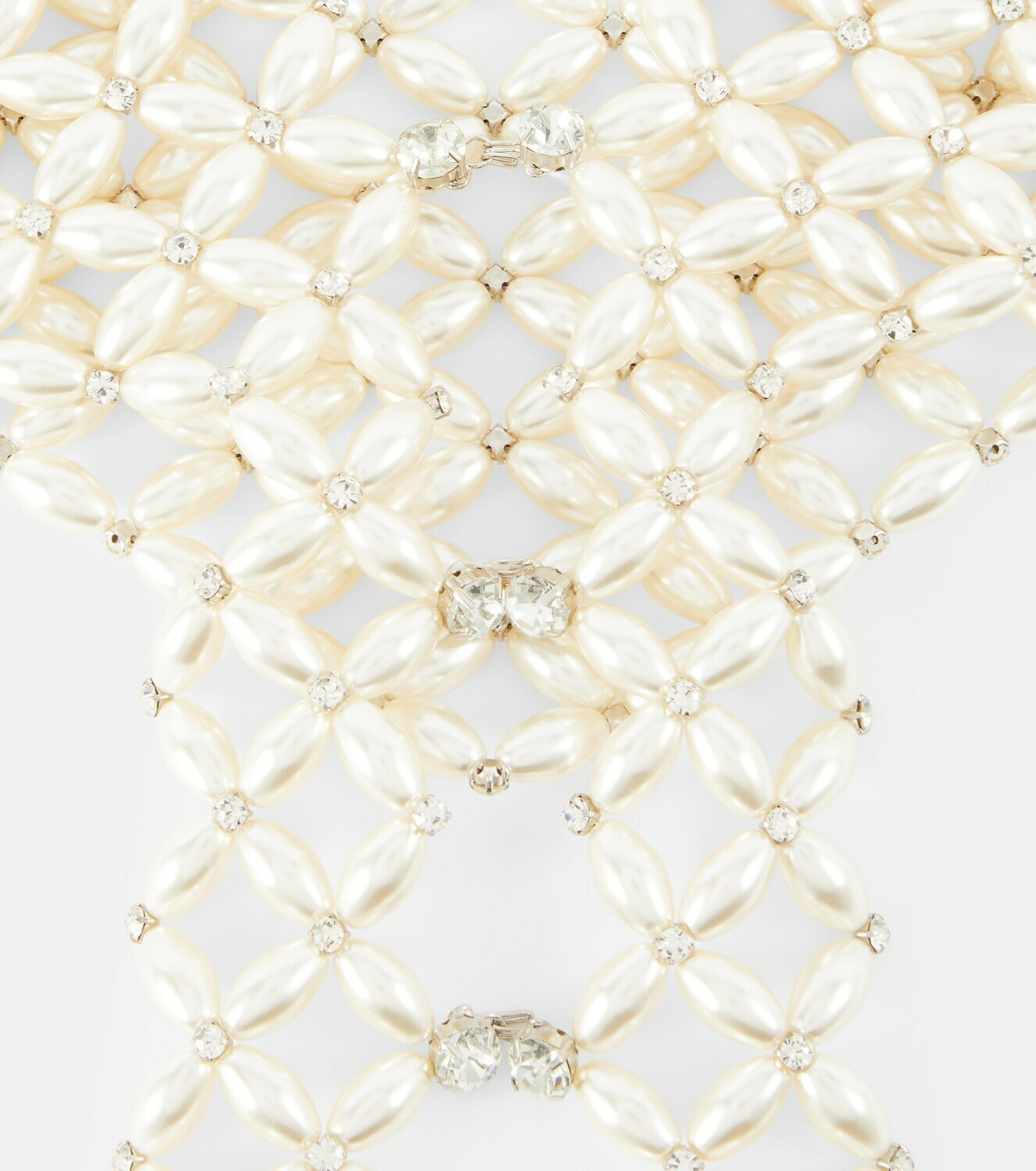 Simone Rocha Faux-pearl embellished scarf Simone Rocha