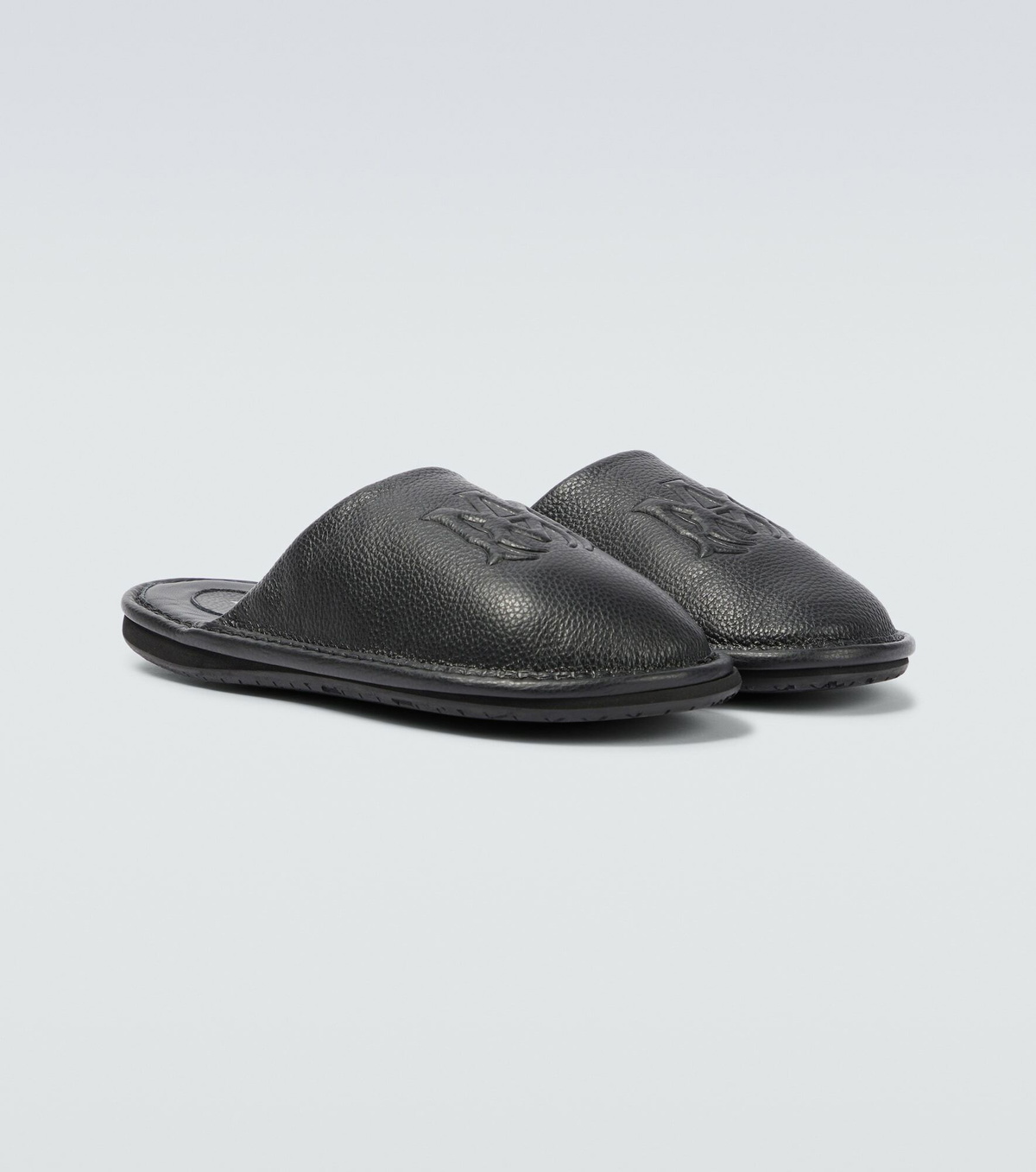 Amiri - Logo leather slippers Amiri