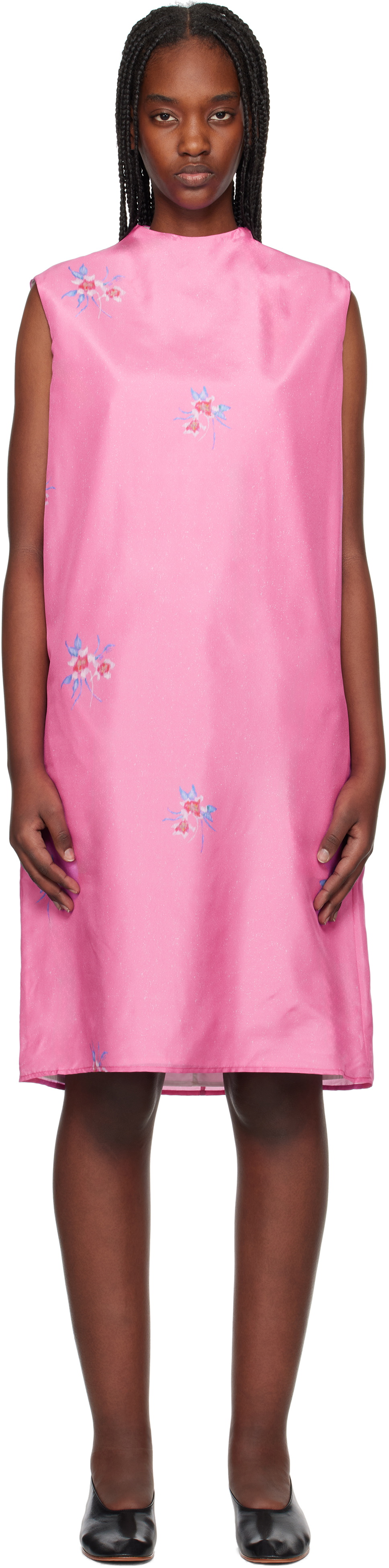AO Yes Pink Layered Print Midi Dress AO Yes