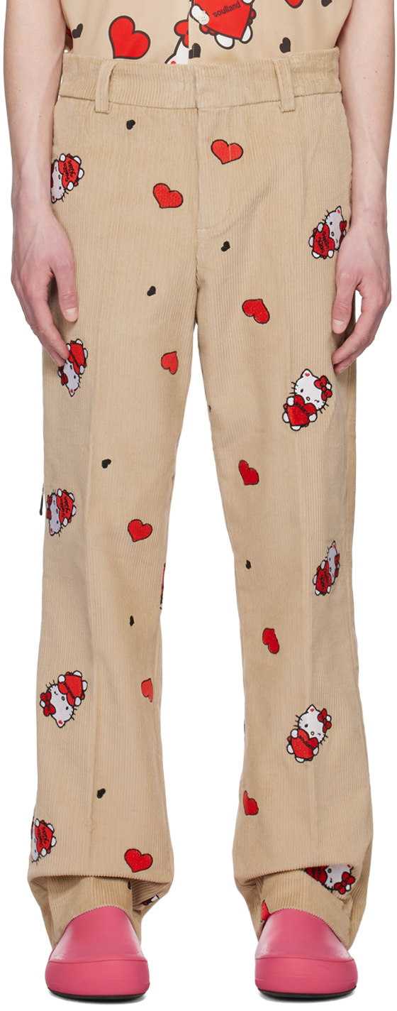 Soulland Beige Hello Kitty Edition Everet Trousers Soulland