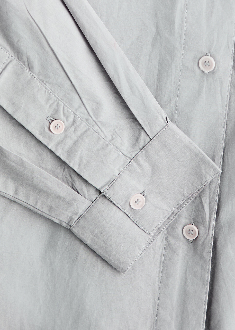 Skall Studio Edgar Cotton Shirt Light Grey Skall Studio