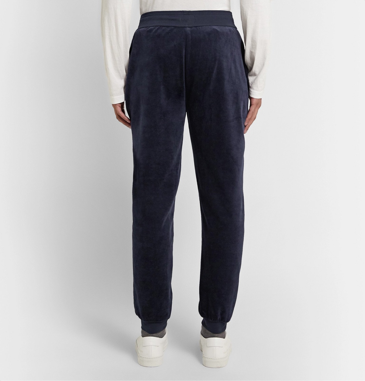 Hugo Boss - Slim-Fit Tapered Logo-Embroidered Cotton-Blend Velour ...