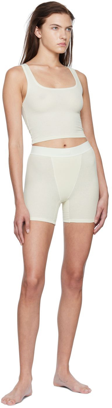 SKIMS Off-White Cotton Rib Tank Top SKIMS