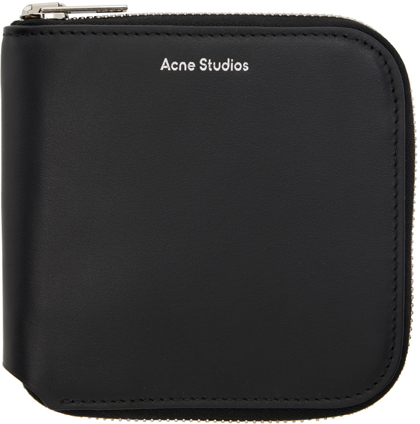 Acne Studios Black Zippered Wallet Acne Studios