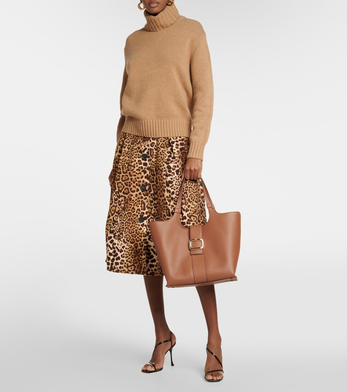 Roger Vivier Viv' Choc Medium leather tote bag Roger Vivier