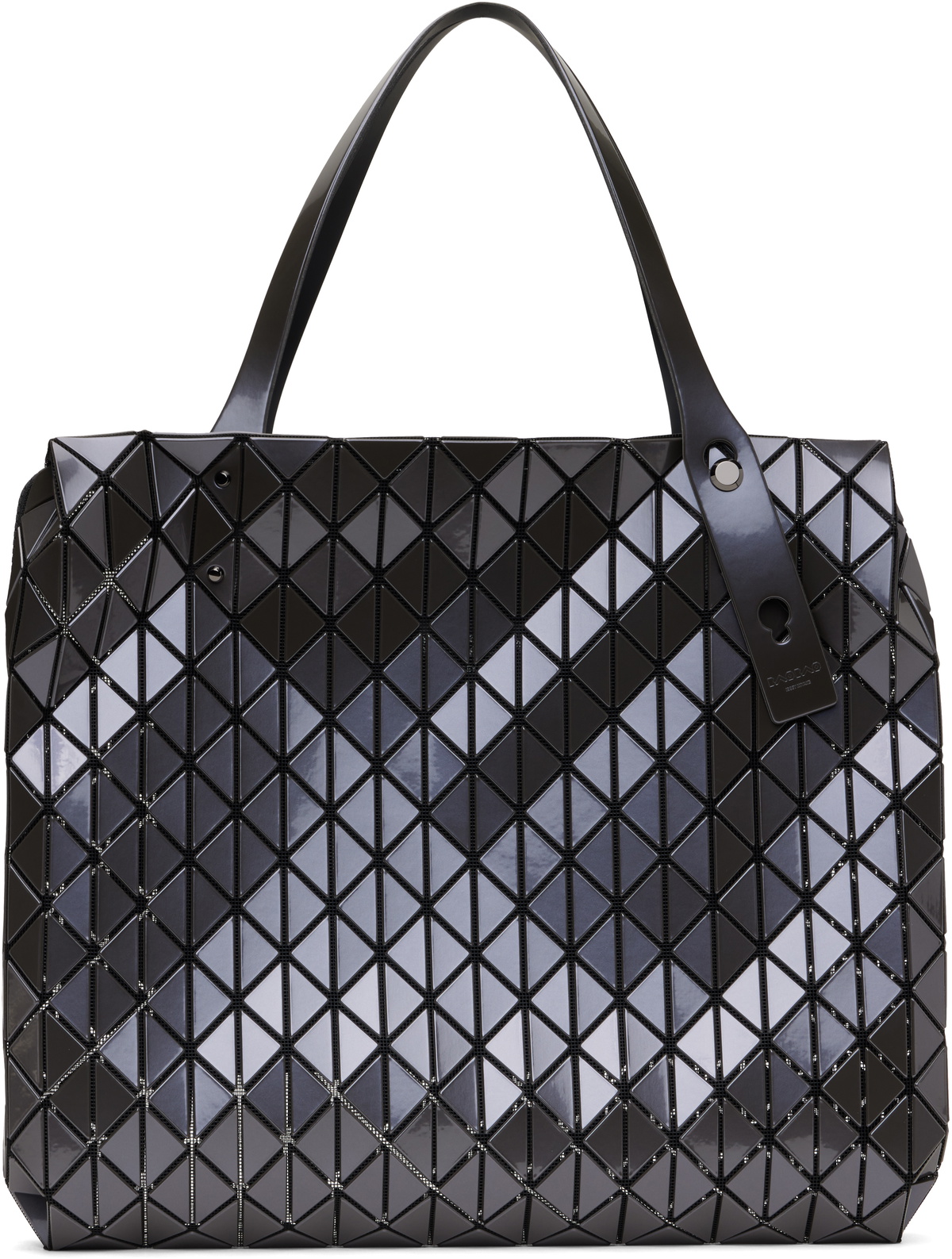 BAO BAO ISSEY MIYAKE Gunmetal Row Metallic Tote Bao Bao Issey Miyake