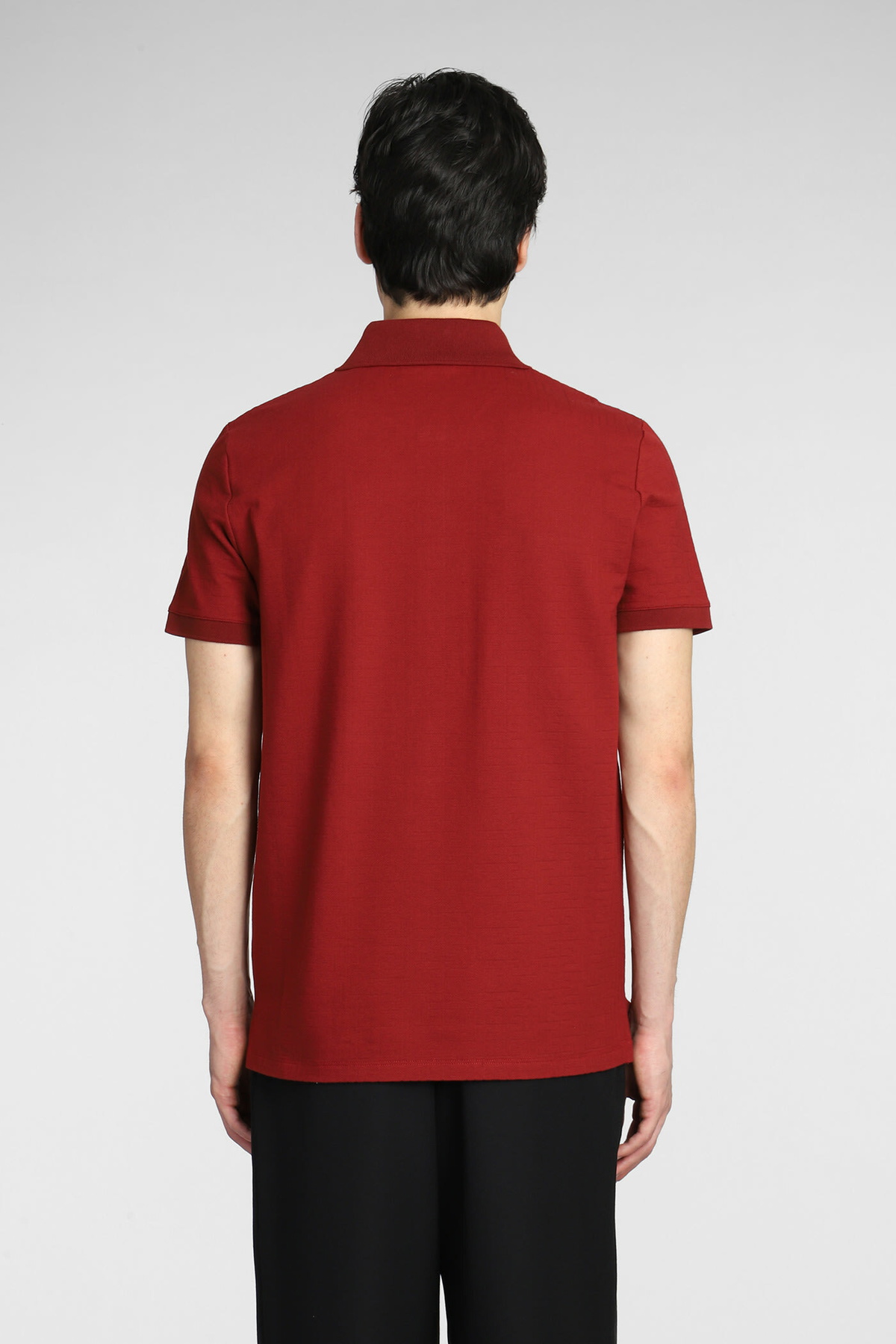 Balmain Polo In Bordeaux Cotton Balmain