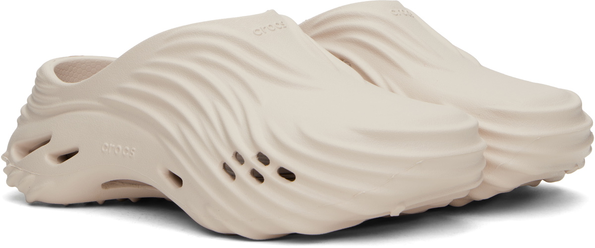 Crocs Beige Echo Wave Clogs Crocs
