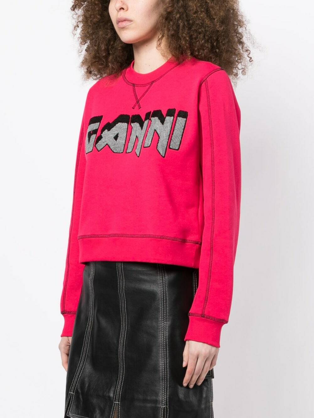 GANNI - Logo Organic Cotton Sweatshirt GANNI