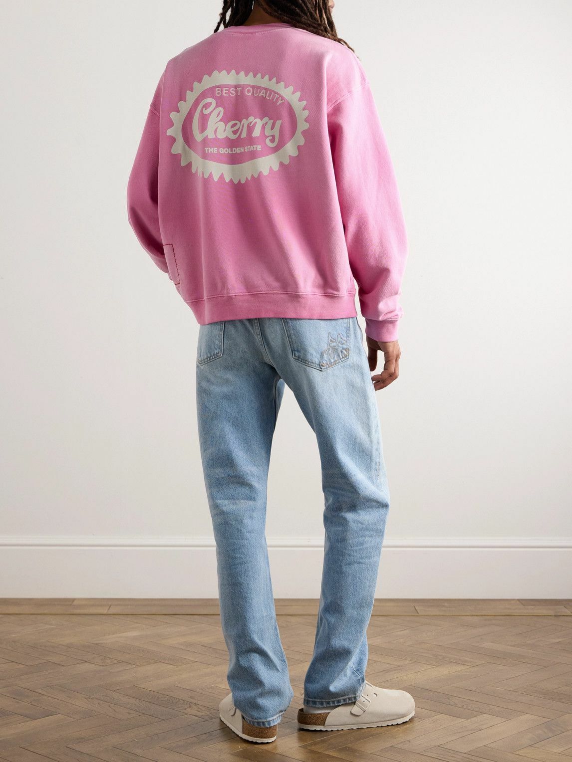 Cherry Los Angeles - Logo-Embroidered Printed Cotton-Jersey Sweatshirt ...