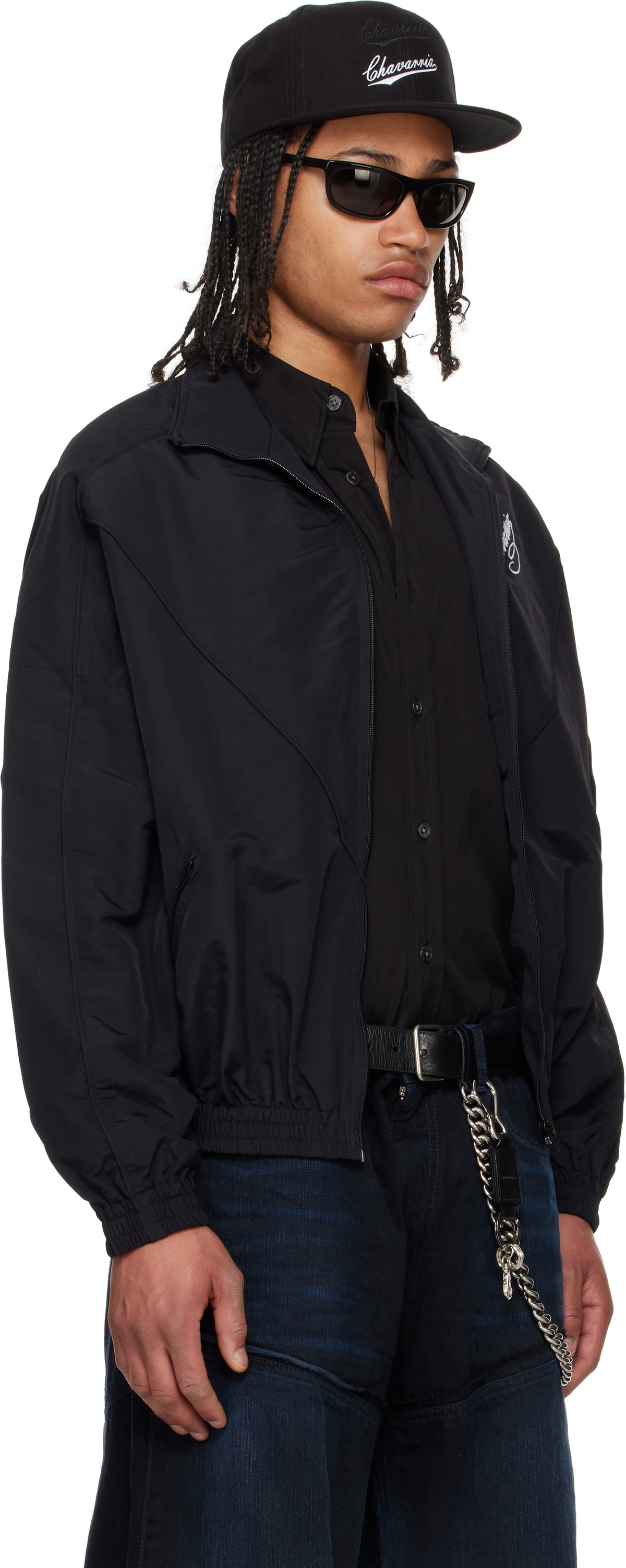 WILLY CHAVARRIA Black Ruff Rider Jacket Willy Chavarria