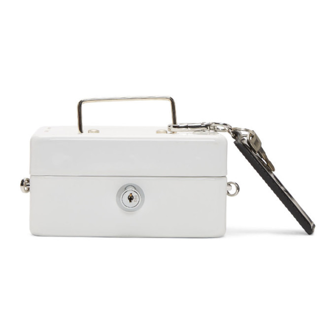 Kara White Lock Box Bag Kara