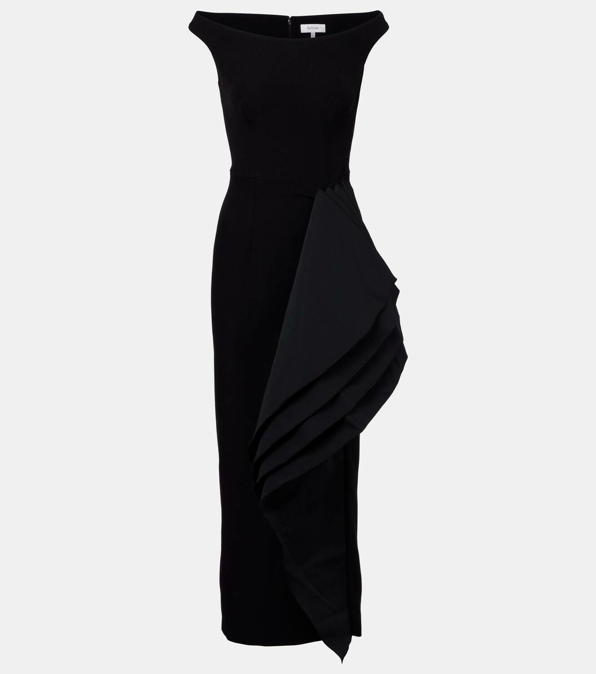 Safiyaa Bree draped midi dress Safiyaa