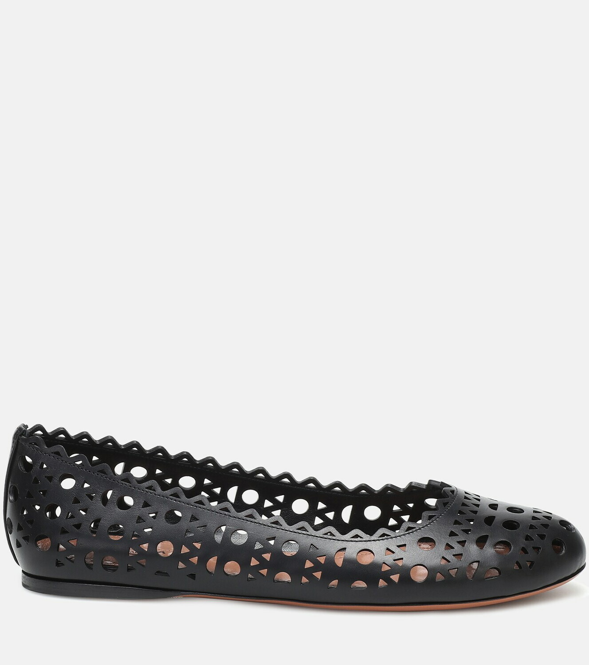 Alaïa Laser-cut leather ballet flats ALAÏA