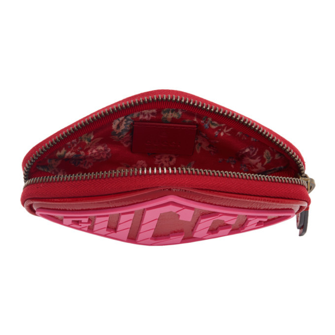 Gucci Red Patent Small Logo Wrist Pouch Gucci