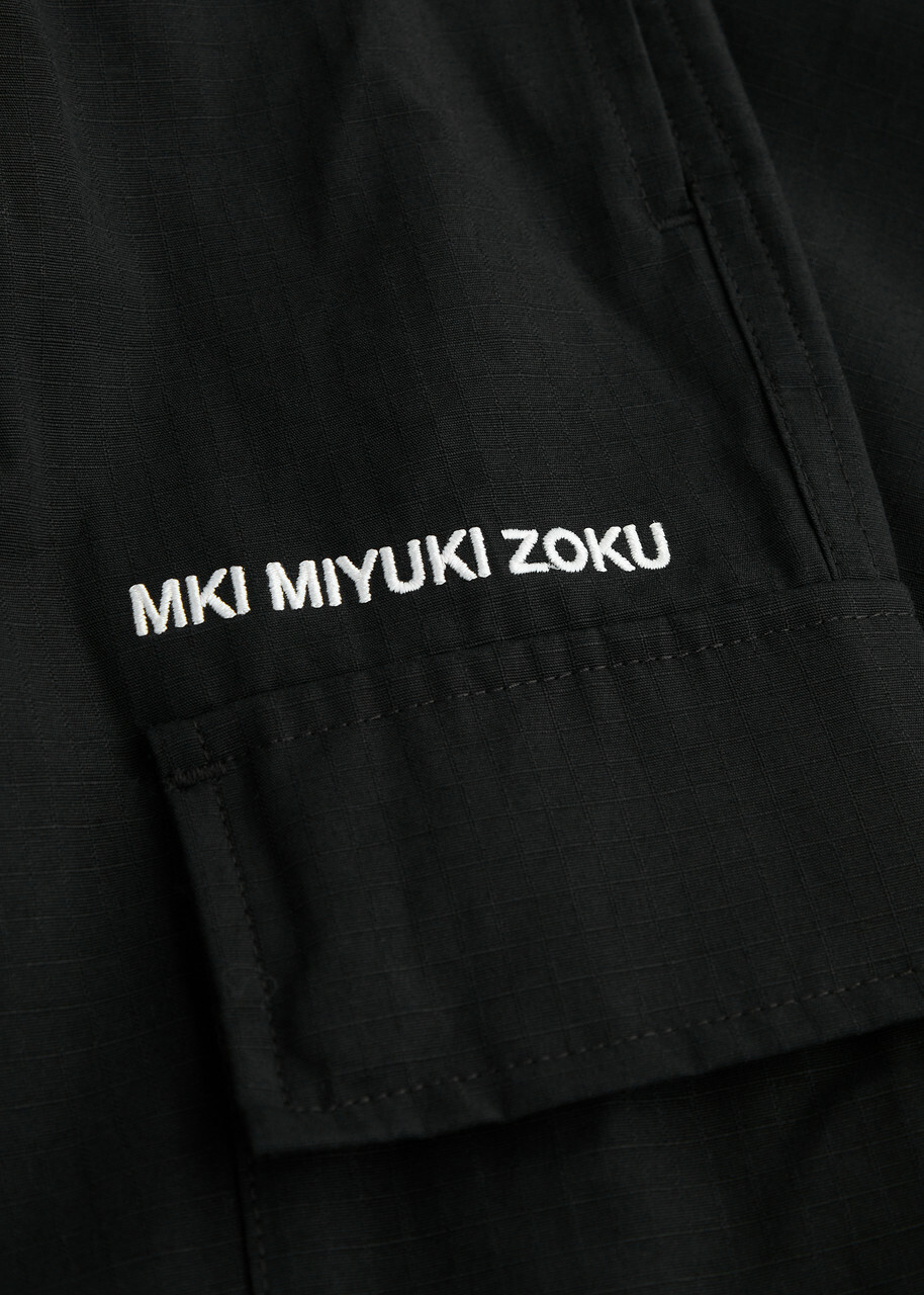 Mki Miyuki Zoku Logo-embroidered Ripstop Cotton Cargo Trousers Black ...