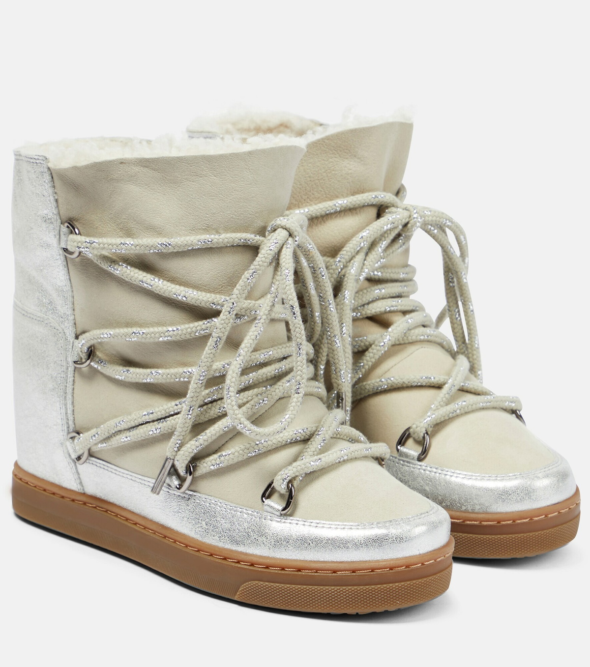 Isabel Marant - Nowles shearling-trimmed ankle boots Isabel Marant