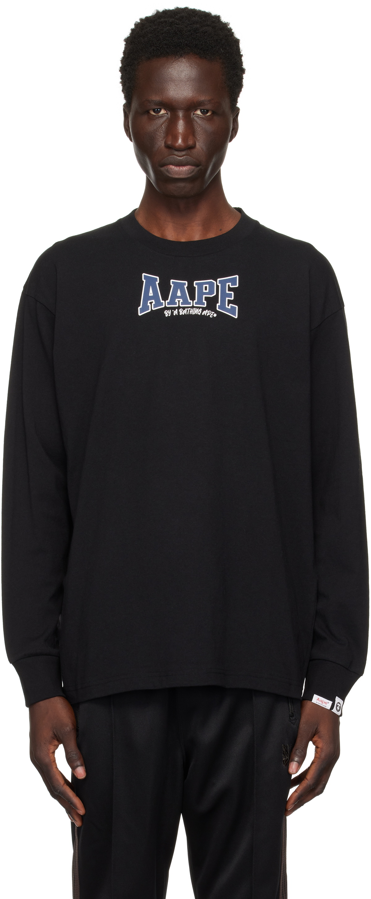 AAPE by A Bathing Ape Black Main Long Sleeve T-shirt AAPE by A Bathing Ape