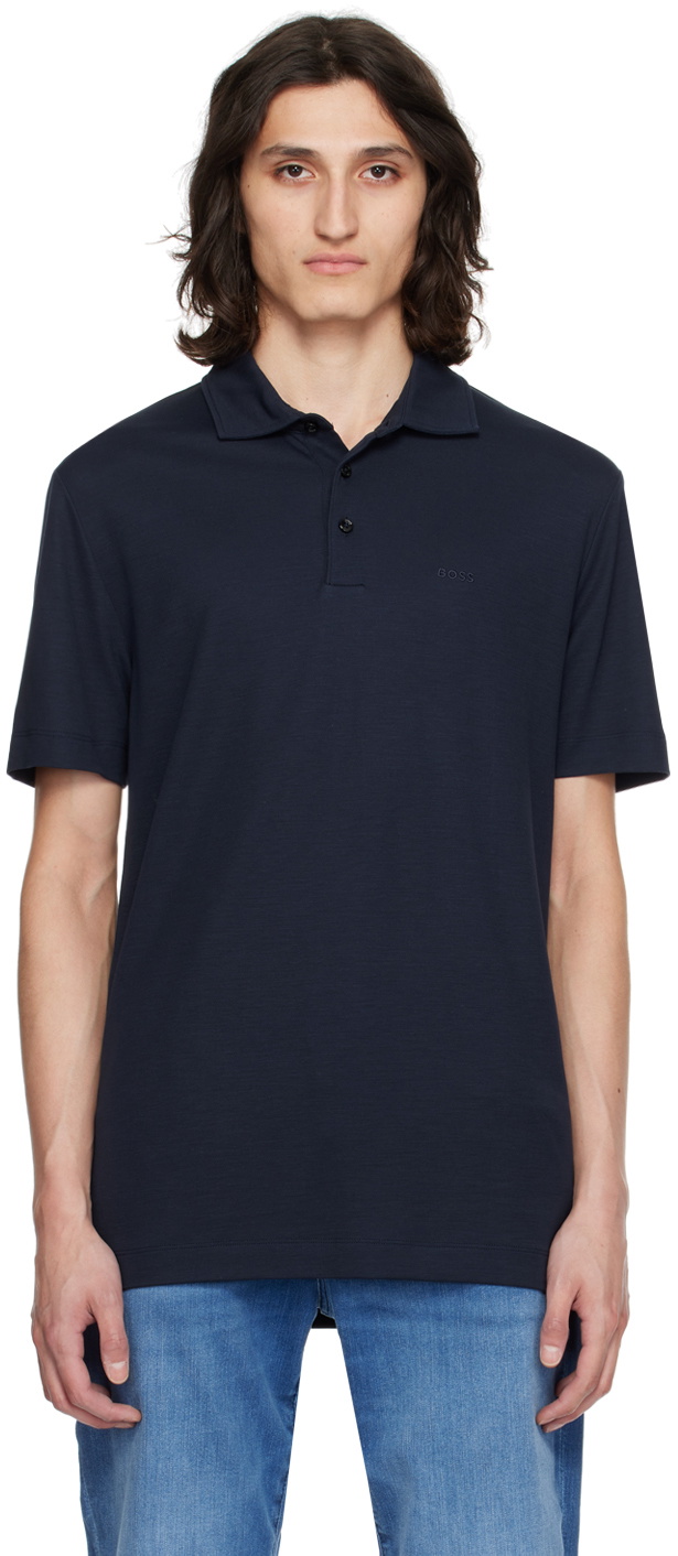 BOSS Blue Button Polo BOSS